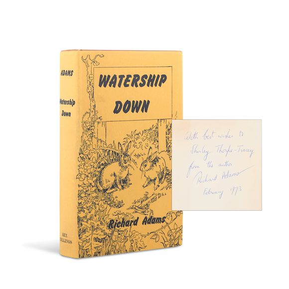 Bonhams : ADAMS (RICHARD) Watership Down, FIRST EDITION, AUTHOR'S ...