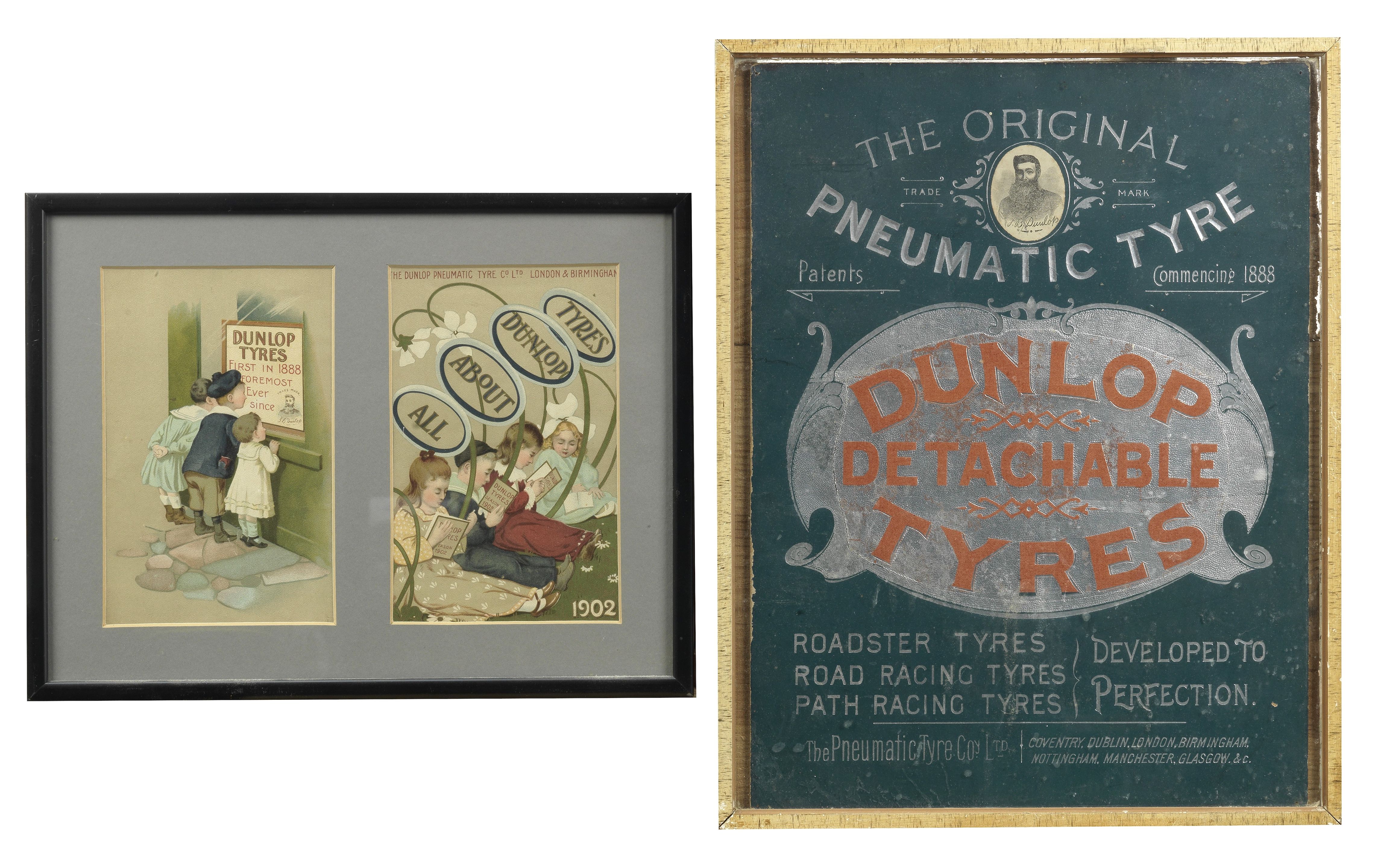 Bonhams Cars : A rare 'Dunlop Detachable Tyres' foil printed ...
