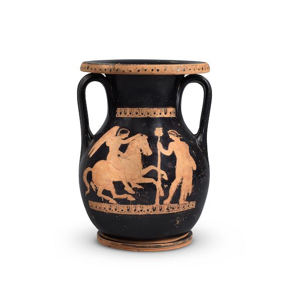 Bonhams : An Attic red-figure pelike depicting a nude winged Eros on ...