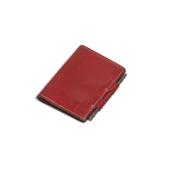 Bonhams Cornette de Saint Cyr : Hermès. Porte agenda en box rouge H et ...