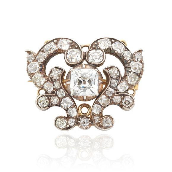 Bonhams : DIAMOND BROOCH/PENDANT, 1890 AND LATER