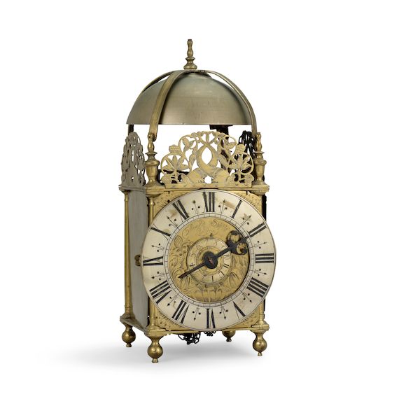 Bonhams : A third quarter of the 17th century striking lantern clock ...