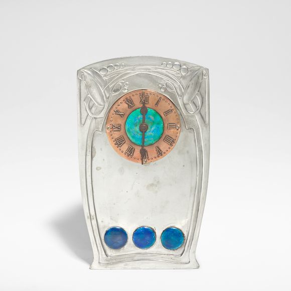 Bonhams : Archibald Knox Tudric clock, model no. 0369, circa 1905