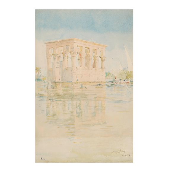 Bonhams : Henry Bacon (American, 1839-1912) Philae, Egypt