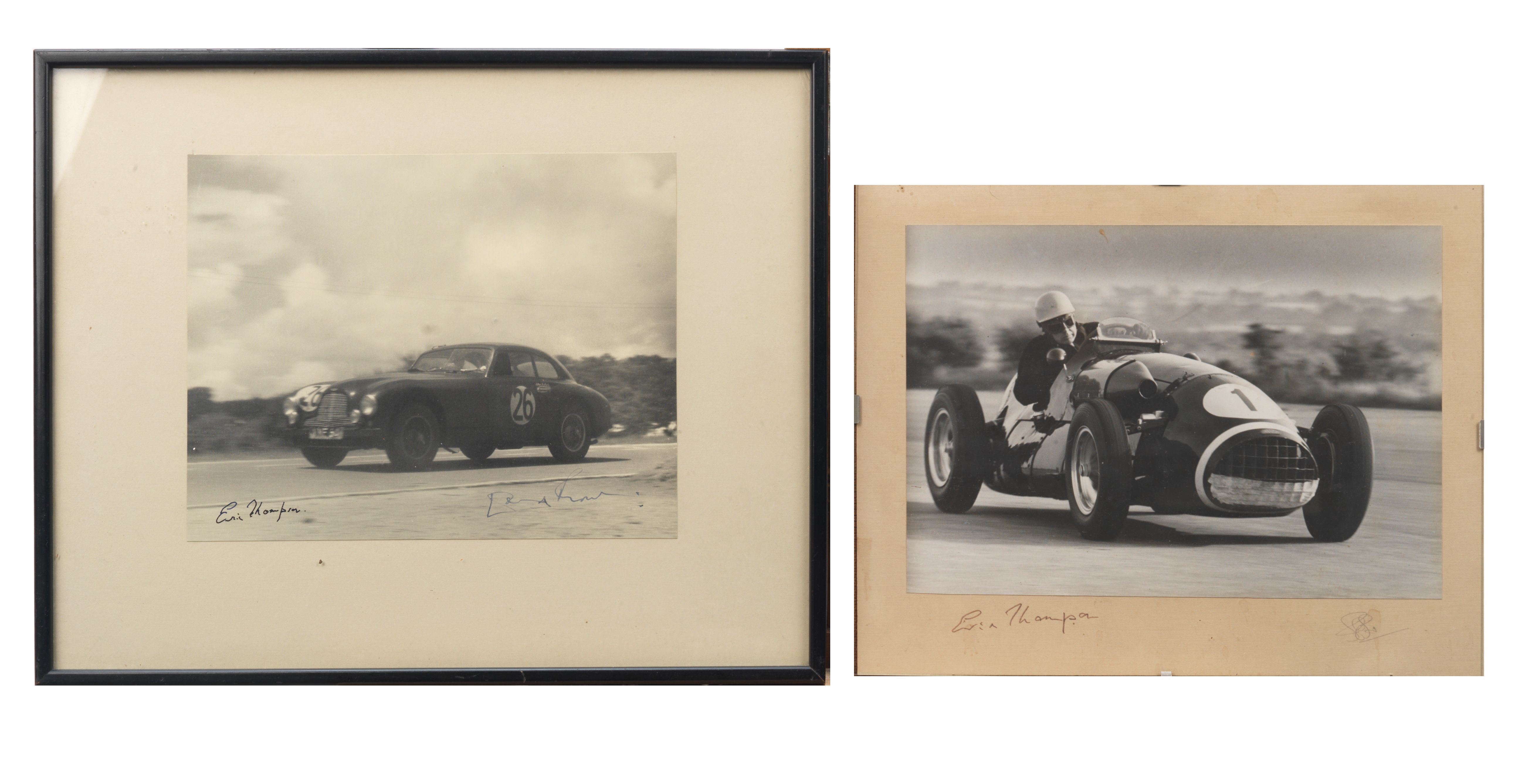 Bonhams Cars : Two race photographs with signatures of race driver Eric ...