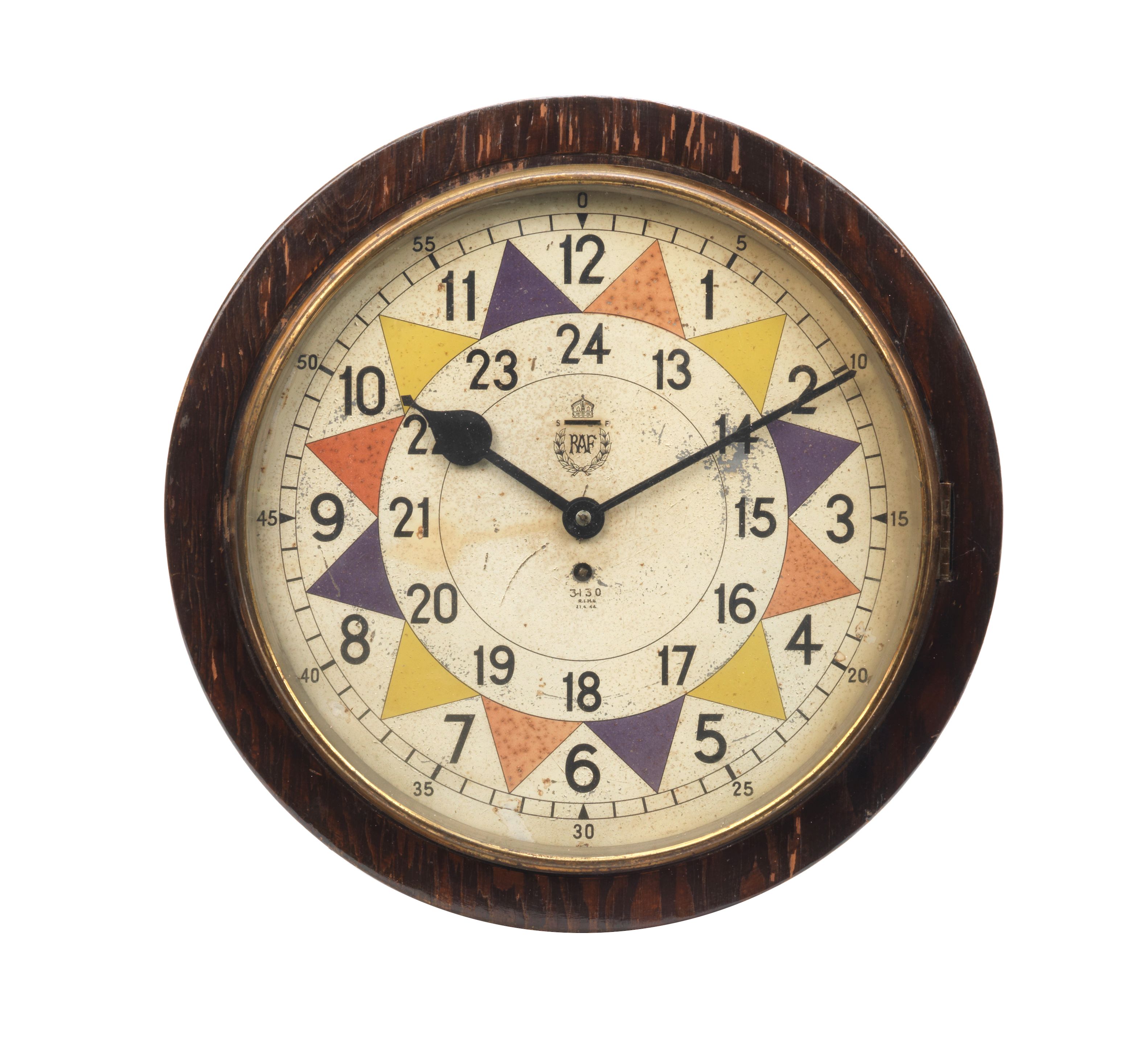 Bonhams Cars : An RAF Operations Room 'sector' clock type II, circa 1943,