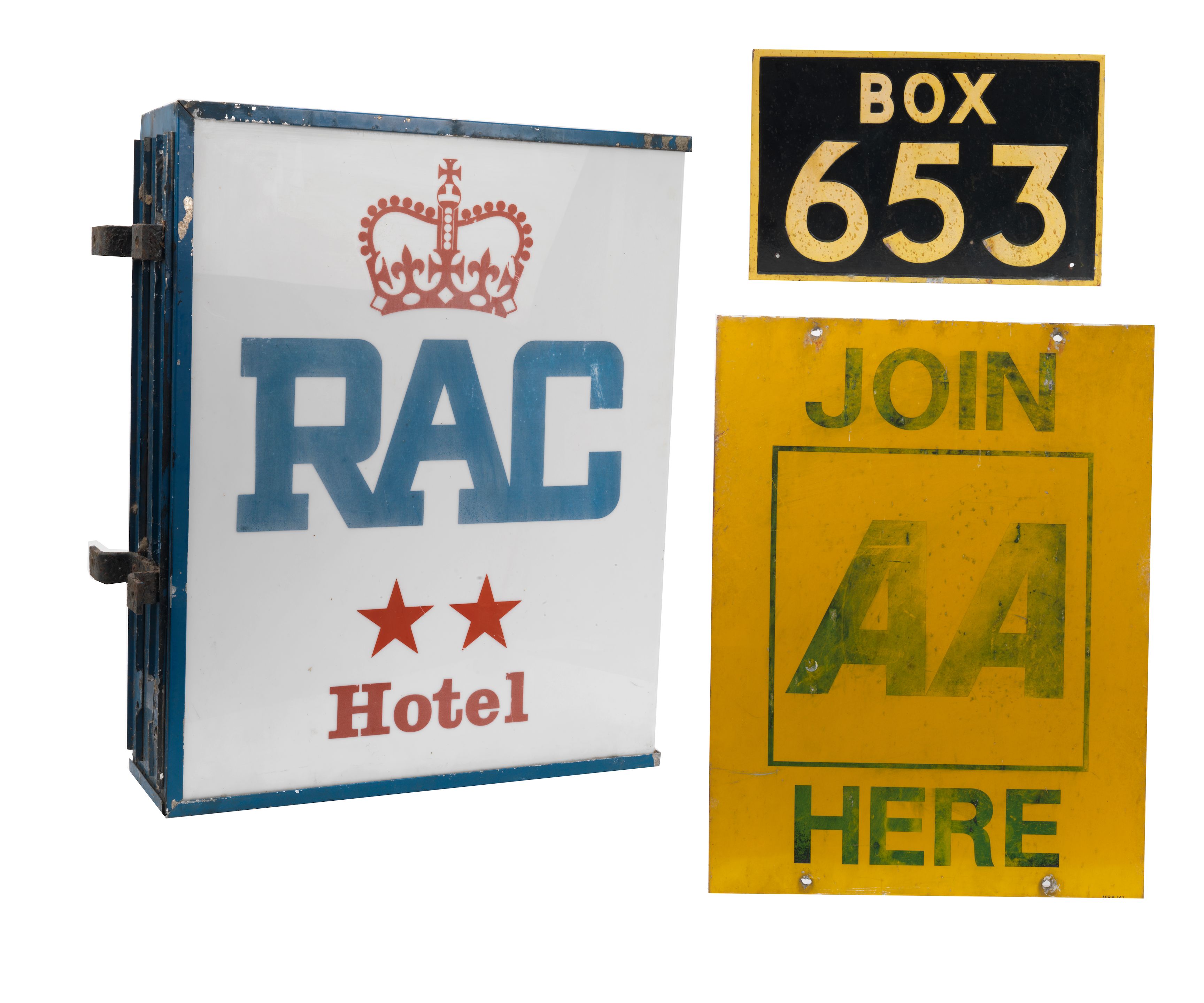 Bonhams Cars : An 'RAC Hotel' wall mounting double-sided illuminating ...