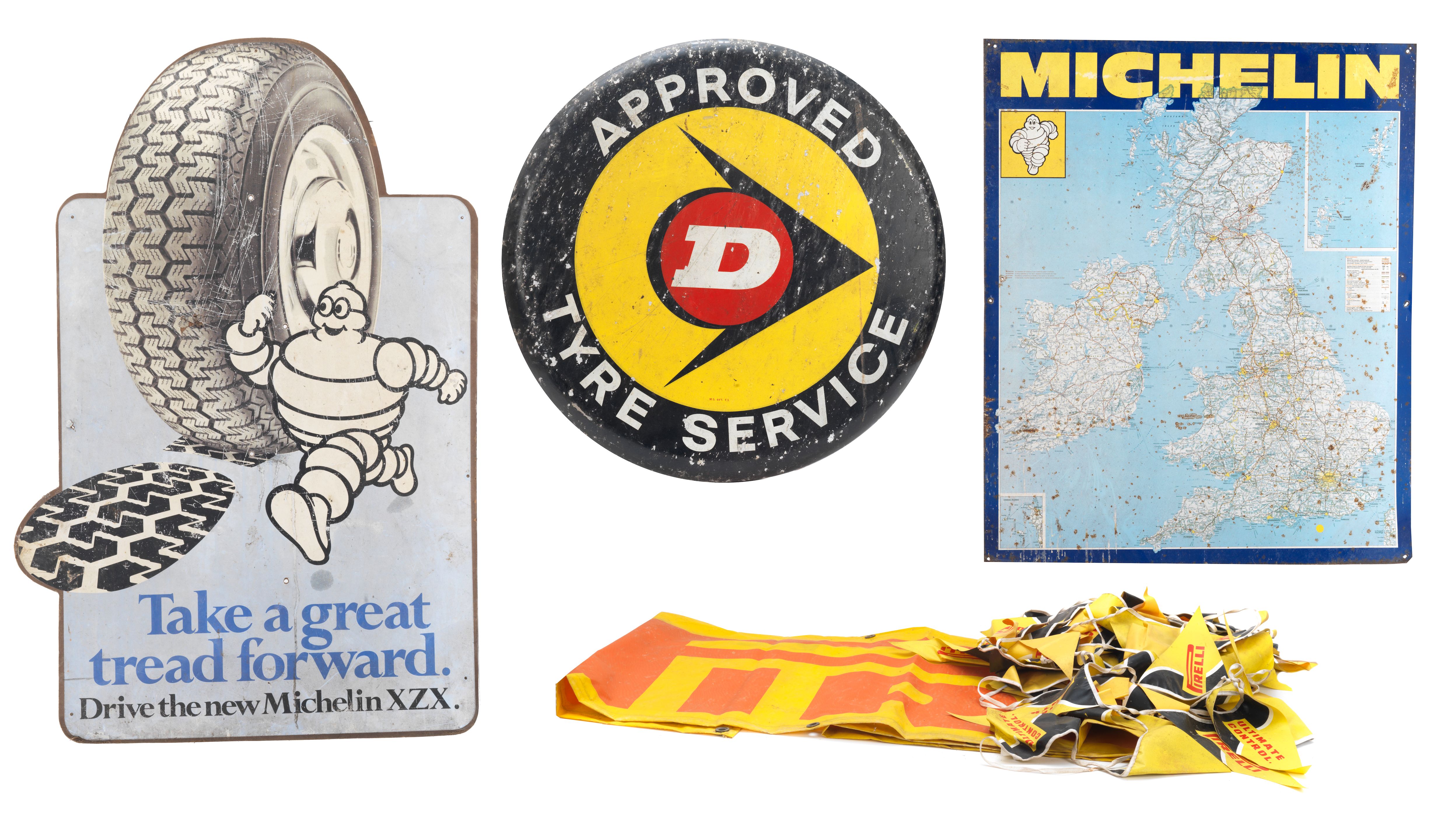 Bonhams Cars : Garage adverting signs for tyre manufacturers, ((7))