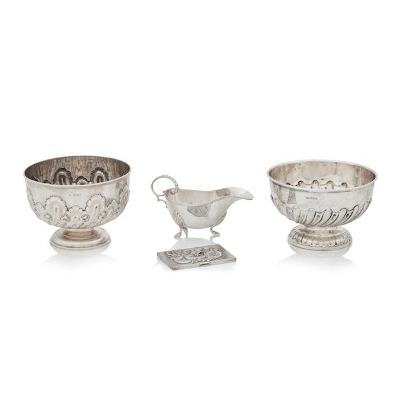 Bonhams : An Edwardian silver rose bowl William Hutton & Sons Ltd ...