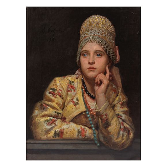 Bonhams : Viktor Alekseevich Bobrov (Russian, 1842-1918) Boyarina