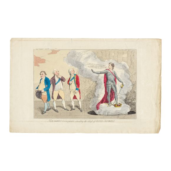 Bonhams : James Gillray (British, 1756-1815) Rodney triumphant-or ...