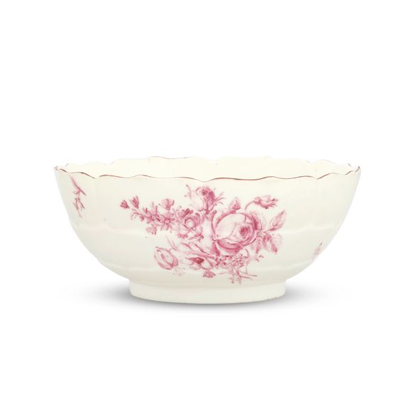 Bonhams : A rare Chelsea lotus bowl, circa 1753-55