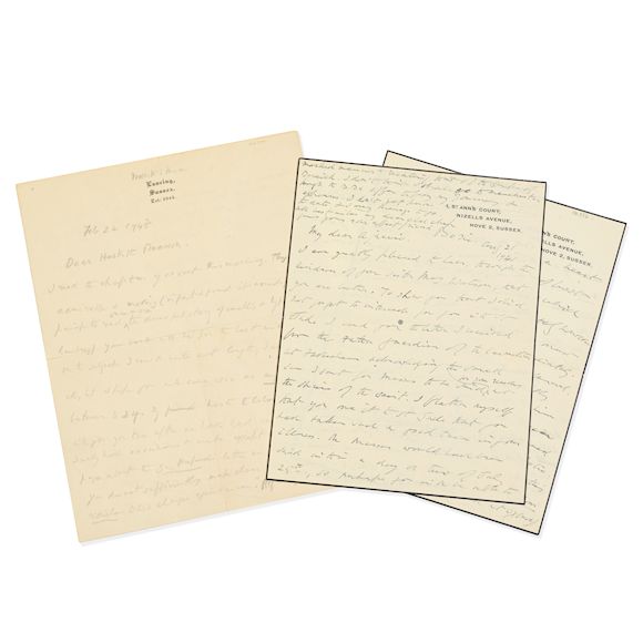 Bonhams : DOUGLAS (LORD ALFRED) Two autograph letters from Lord Alfred ...