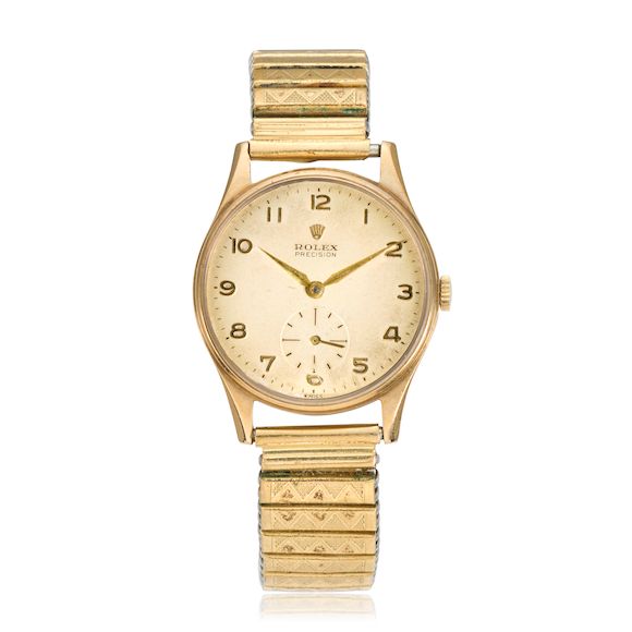 Bonhams : Rolex. A 9K gold manual wind bracelet watch Ref: 12868 ...