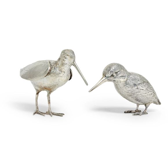 Bonhams : A silver snipe and a kingfisher Edward Barnard & Sons Ltd ...