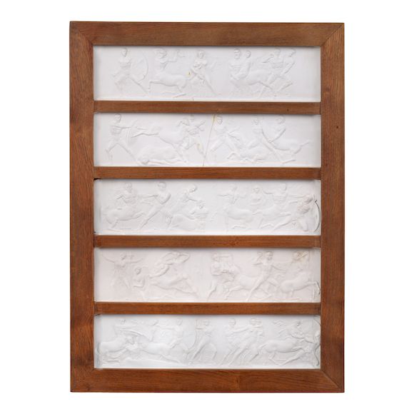Bonhams : A set of five 19th century framed plaster relief cast plaques ...