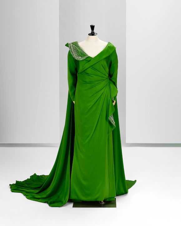 Bonhams : Ralph & Russo Haute Couture Exclusive: Emerald Green Silk ...