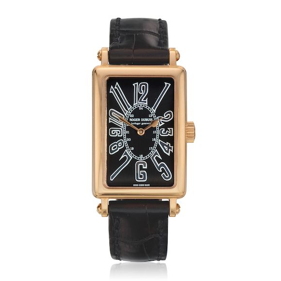 Bonhams : Roger Dubuis. A lady's 18K rose gold manual wind wristwatch ...