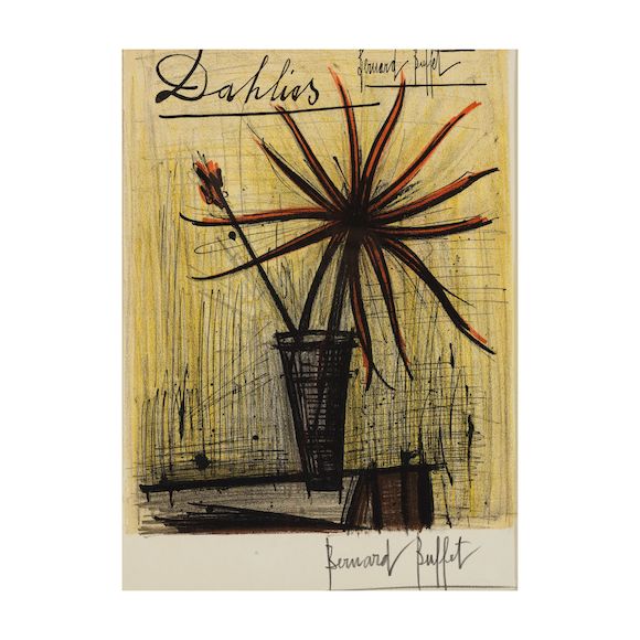 Bonhams Cornette de Saint Cyr : BERNARD BUFFET (1928-1999) Dahlias,1966 ...