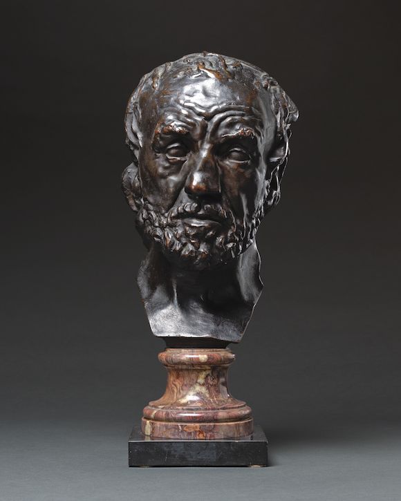 Bonhams : AUGUSTE RODIN (1840-1917) Masque de l'homme au nez cassé ...